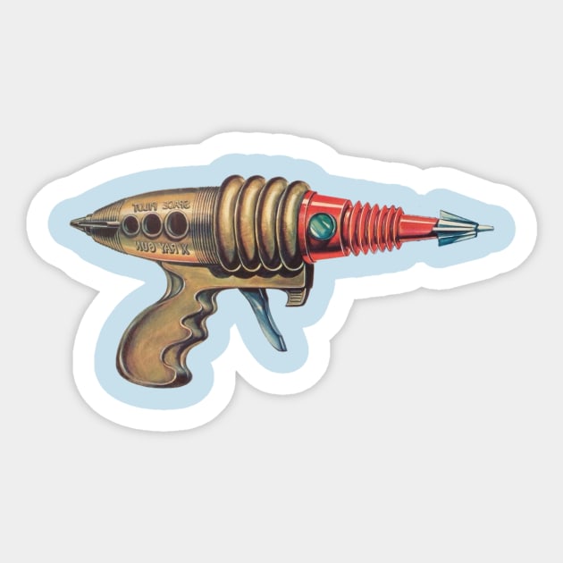 Retro Ray Gun - Ray Gun - Sticker | TeePublic