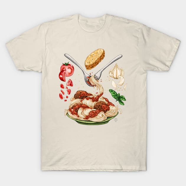 Spaghetti Mandala - Spaghetti - T-Shirt | TeePublic