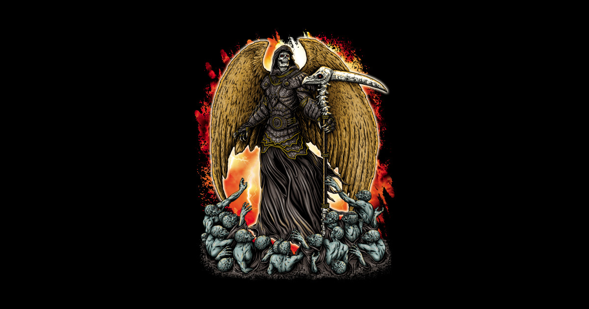 Winged Grim Reaper - Grim Reaper - Sticker | TeePublic