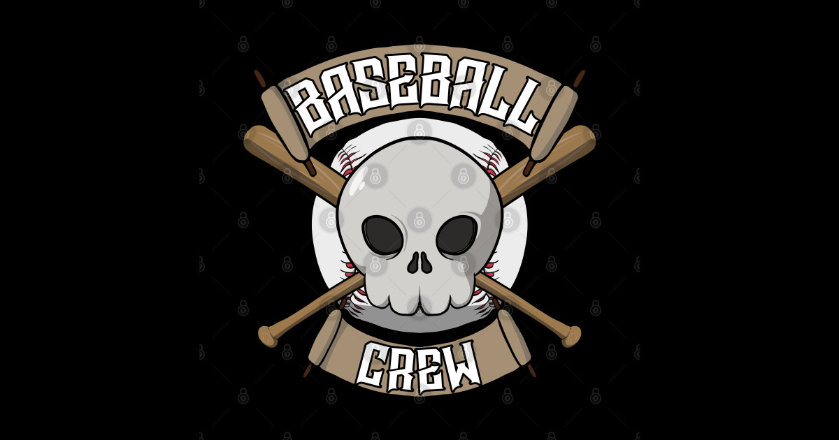 Baseball crew Jolly Roger Pirate flag - Baseball - Magnet | TeePublic