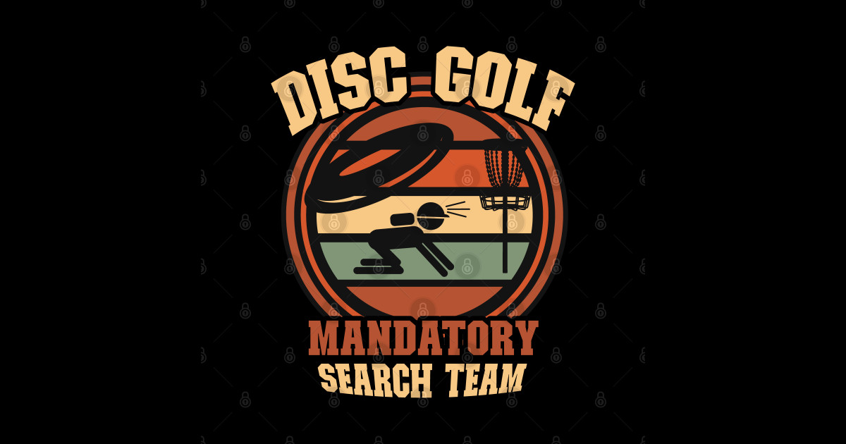 Disc Golf Mandatory Search Team for Men & Women - Disc Golf - Sticker ...