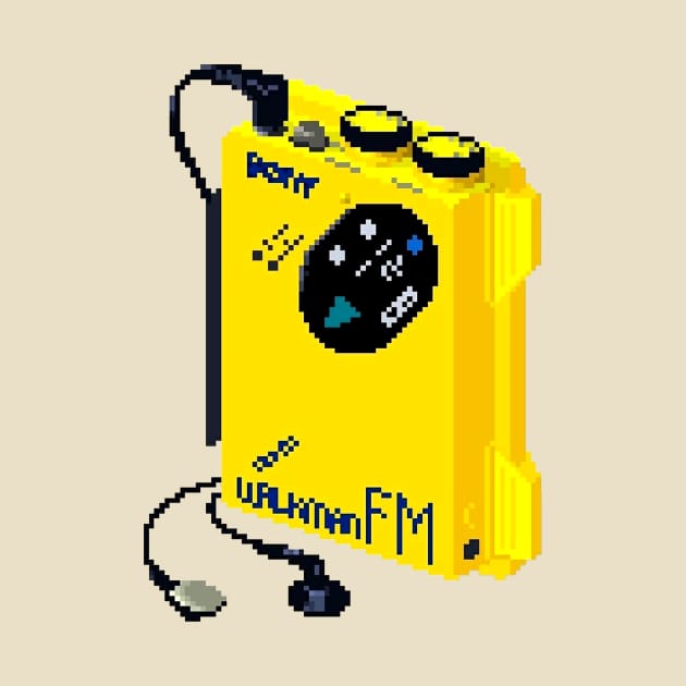 Retro Music Sports legend //Walkman FM Pixel Art - Retro - Pin | TeePublic