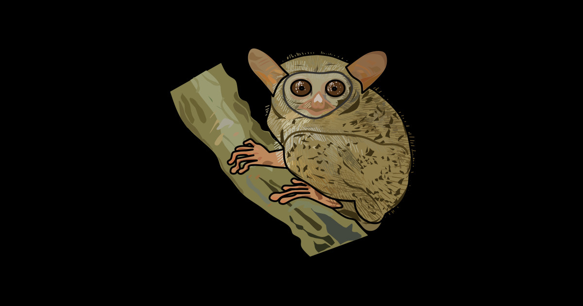 Tarsier cartoon illustration - Tarsier Cartoon Illustration - Sticker ...