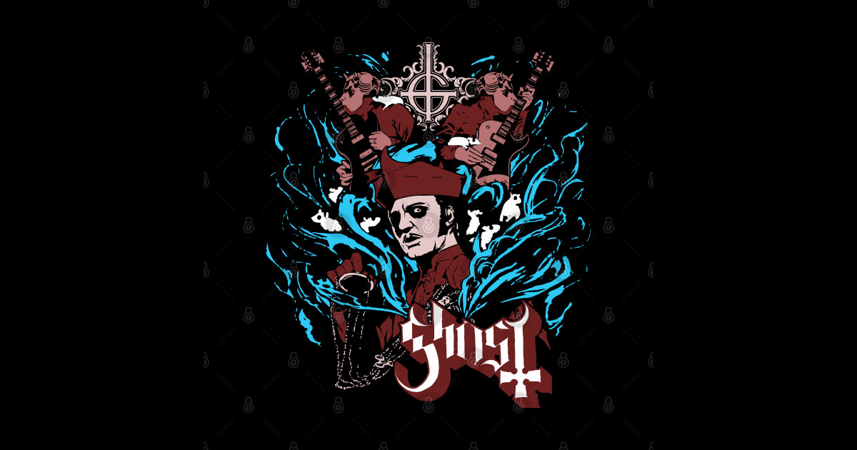 Ghost Retro Dark Red - Ghost - Sticker | TeePublic
