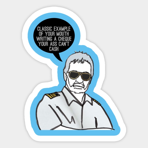 Classic Captain - Below Deck - Sticker | TeePublic