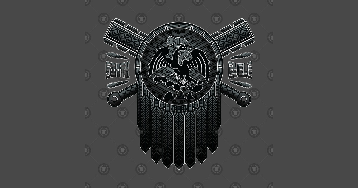 Mexica Heraldry. Aztec Eagle Shield & Weapons. - Aztec - T-Shirt ...