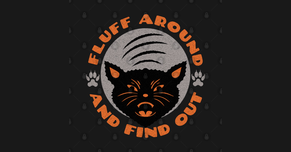 Fluff Around And Find Out Cut Funny Cat Lovers Cat Sayings - Fluff ...
