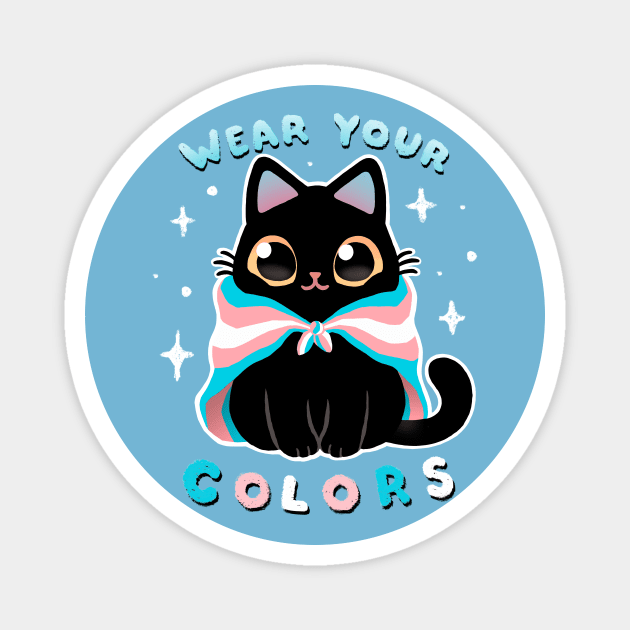 Trans LGBT Pride Cat - Kawaii Rainbow Kitty - Wear your colors ...