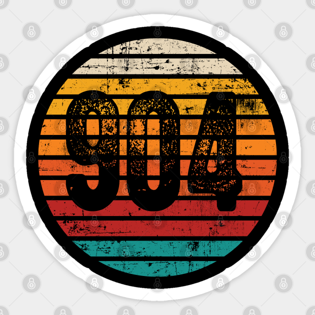 Distressed Vintage Sunset 904 Area Code - 904 Area Code - Sticker ...