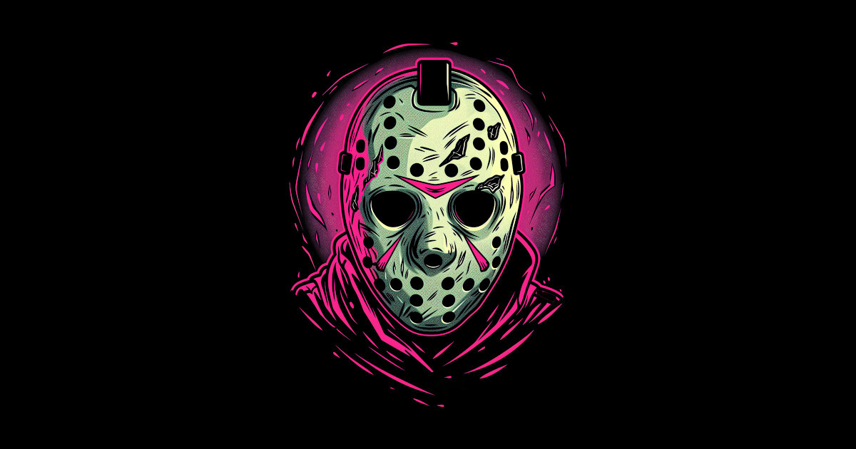 Jason Voorhees Neon - Jason Voorhees - Sticker | TeePublic
