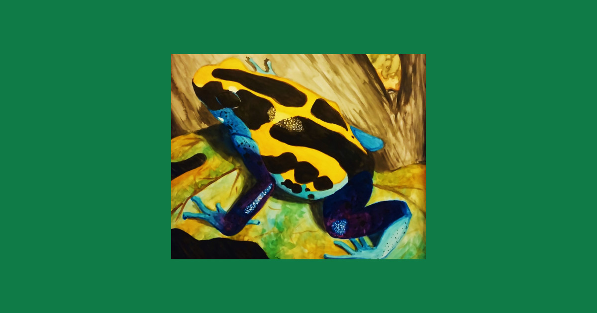 Poison Dart Arrow Frog--Blue and Yellow - Poison Arrow Frog - T-Shirt ...