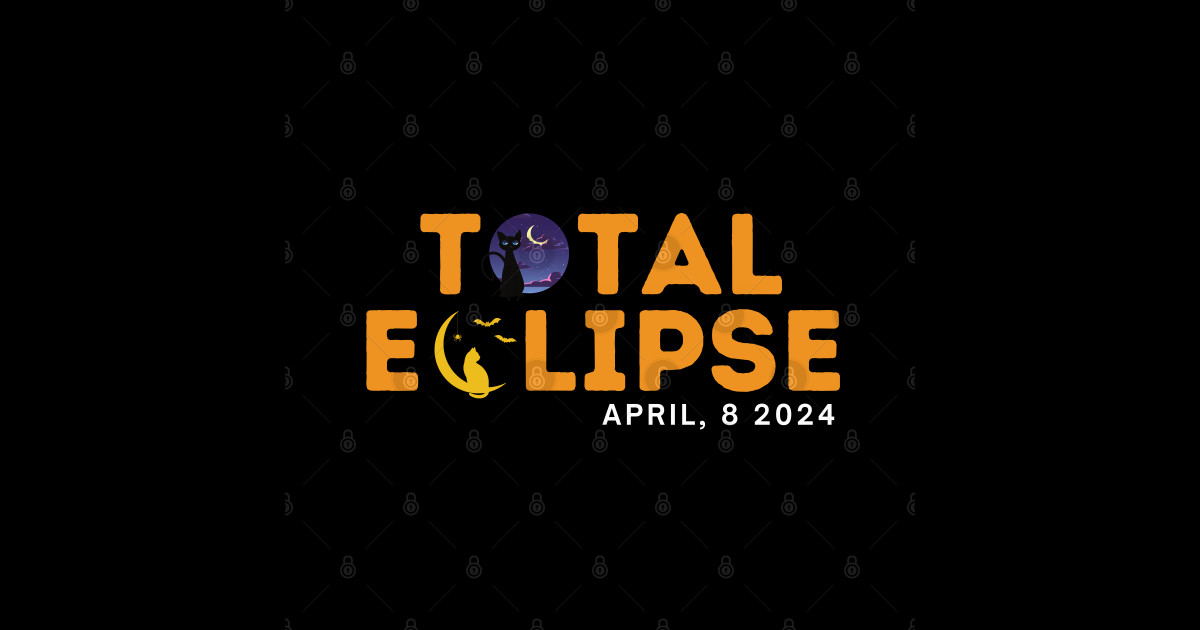 TOTAL ECLIPSE CATS - Eclipse 2024 - Sticker | TeePublic