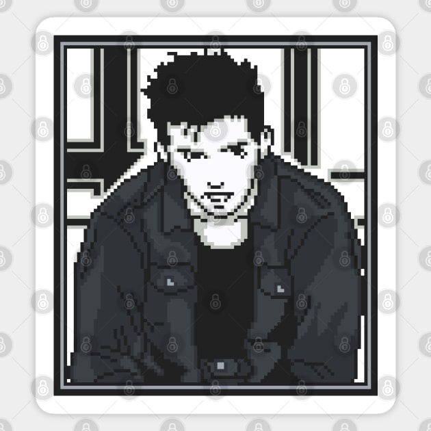 Resident Evil Chris Redfield Pixel Art - Resident Evil - Sticker ...