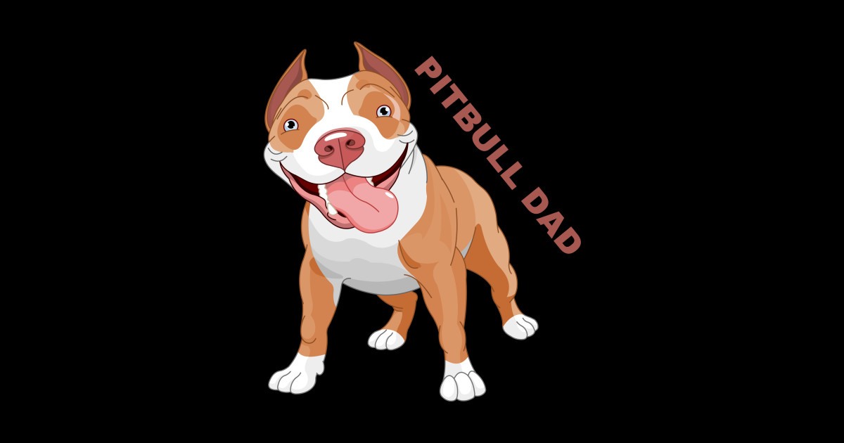 Pitbull Dad - Pitbull Dad - Sticker | TeePublic