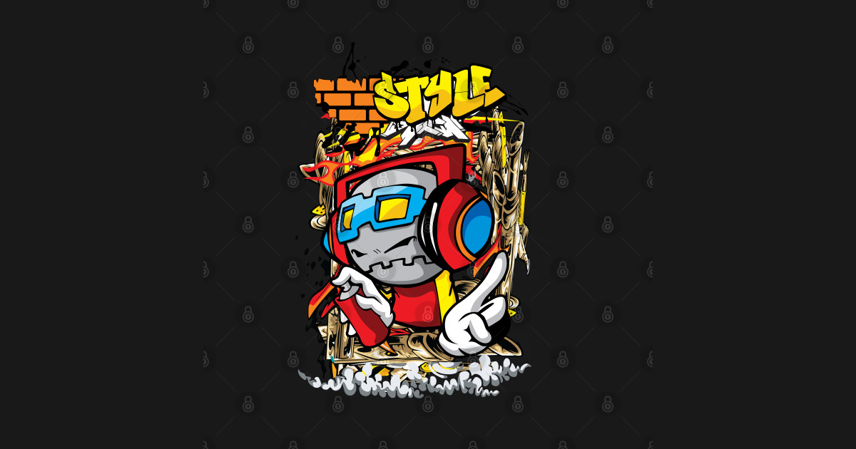Urban Graffiti Character Style Street Art - Street Art - T-Shirt ...