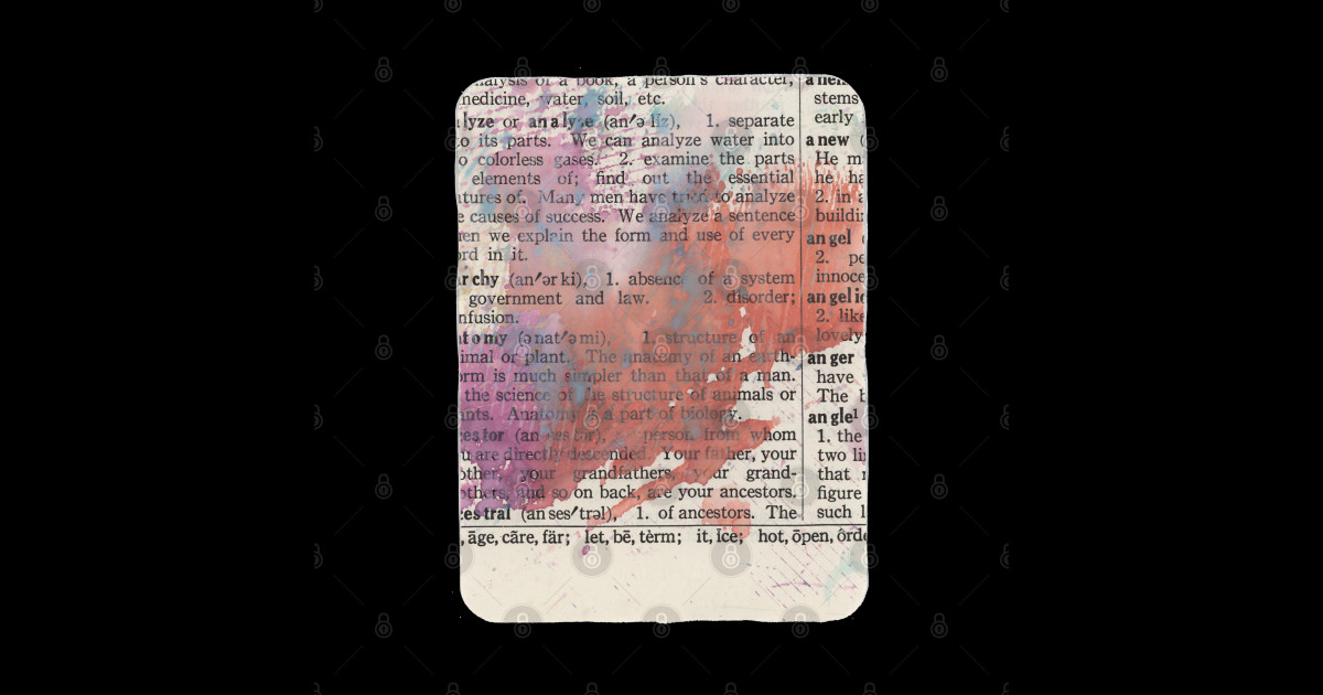 Dictionary :: Patterns and Textures - Dictionary - Sticker | TeePublic