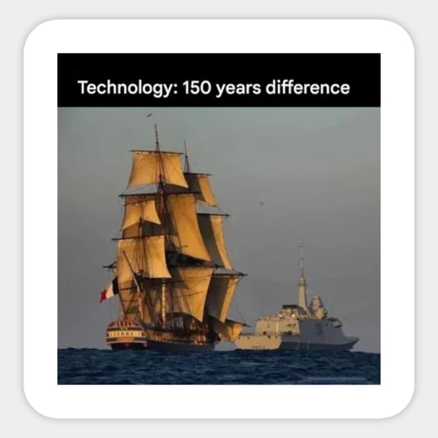 150 Years of Tech Evolution: Then vs. Now Meme - Meme - Sticker | TeePublic