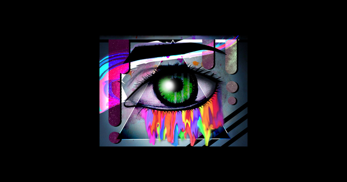 one eye space drip - Eye - Sticker | TeePublic