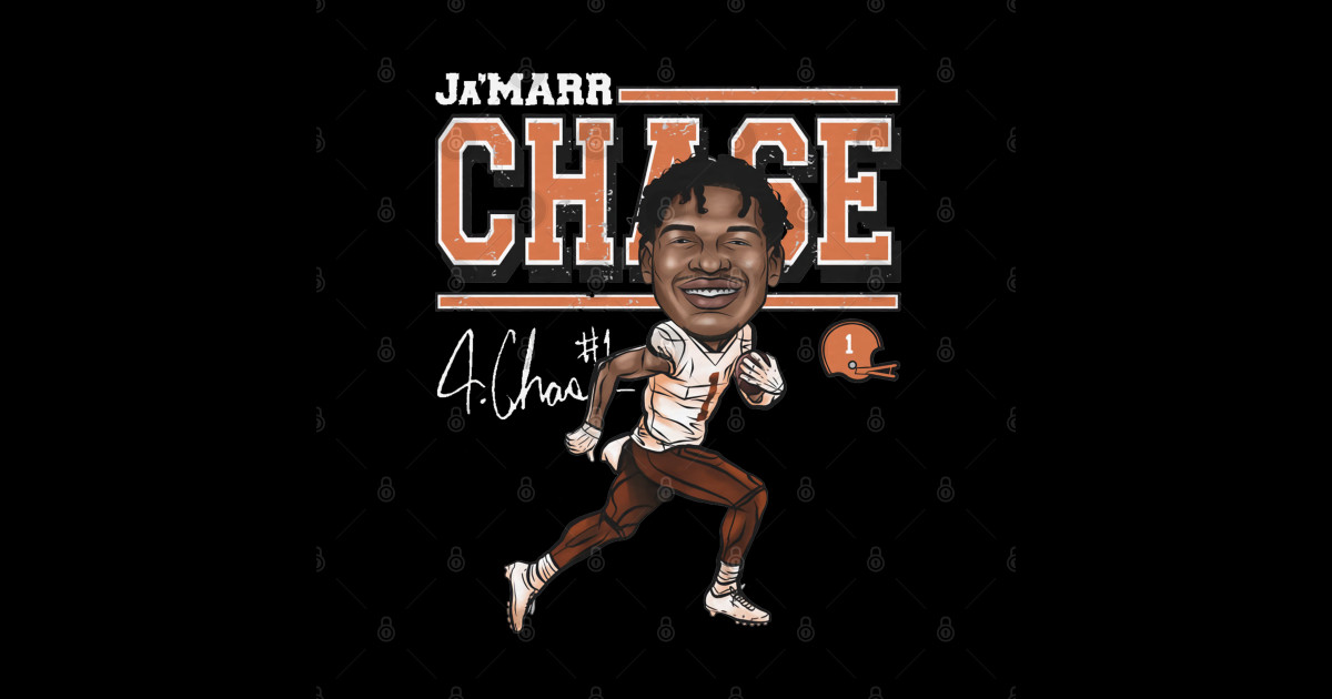Ja'Marr Chase Cincinnati Cartoon - Jamarr Chase - Sticker | TeePublic