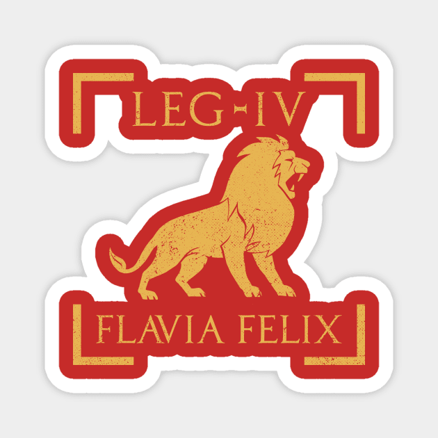 Legio IV Flavia Felix Lion Emblem Roman Legion - Vexillum - Magnet ...