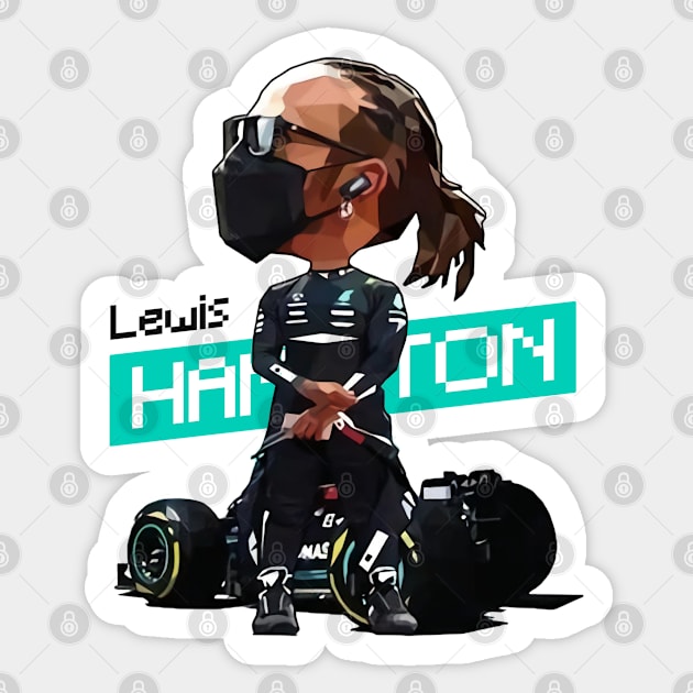 Lewis Hamilton - Pixel Art - Lewis Hamilton - Sticker | TeePublic
