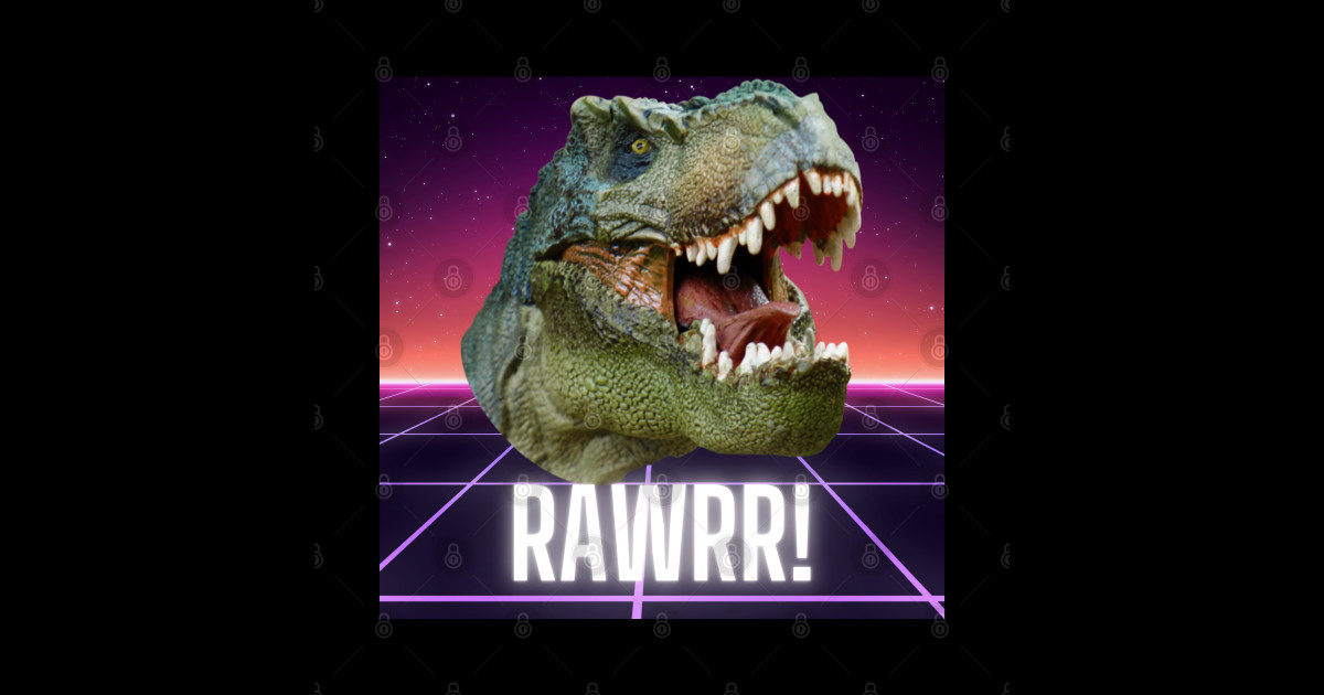 Retrowave T-Rex - Retrowave - Sticker | TeePublic