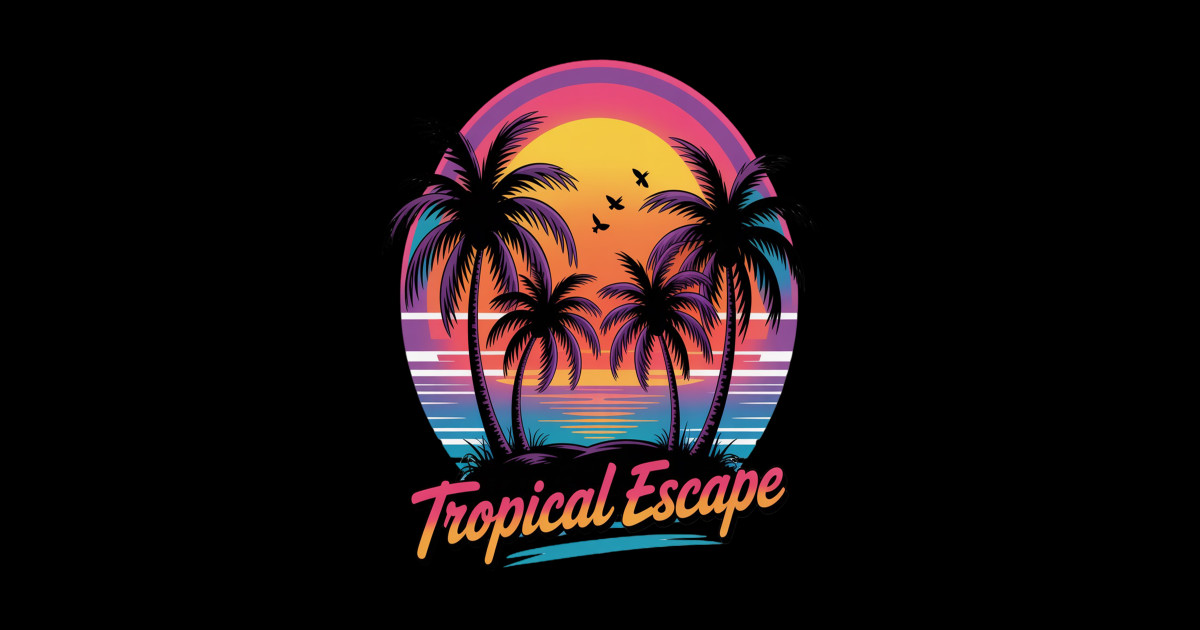 Palm Tree Tropical Beach 60s 70s 90s - Palm Tree Tropical Beach 60s 70s ...