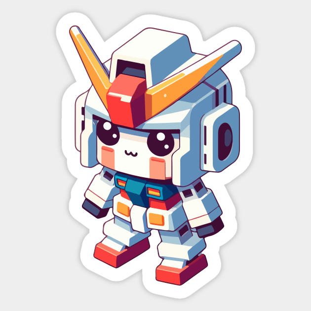 Chibi Gundam Rx 78 - Gundam - Sticker | TeePublic