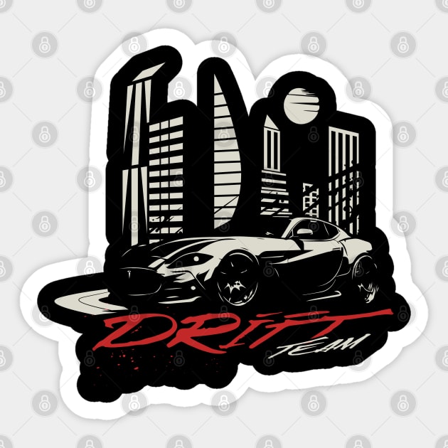 Sport Car Drift Team - Sport Car Drift Team - Sticker | TeePublic