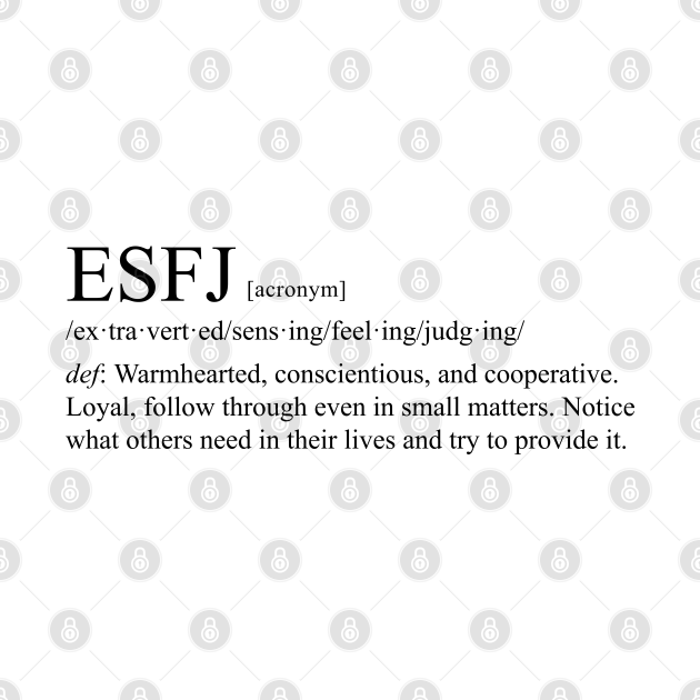 ESFJ Personality (Dictionary Style) Light - Esfj - T-Shirt | TeePublic