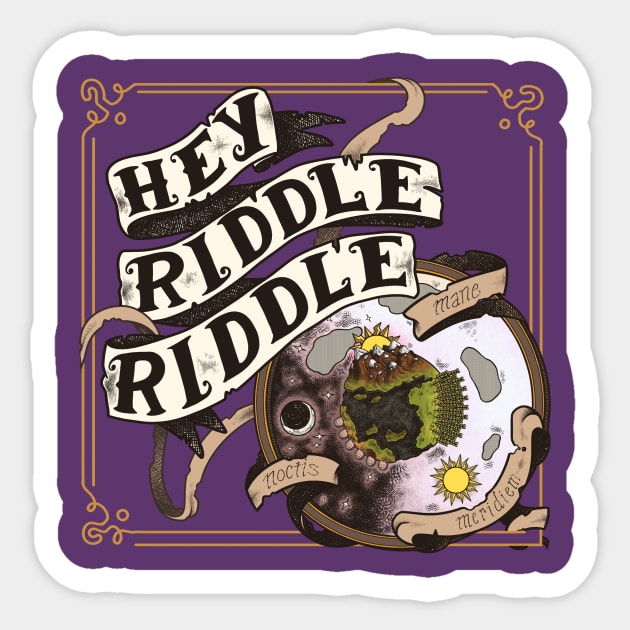 Hey Riddle Riddle logo - Hey Riddle Riddle - Sticker | TeePublic