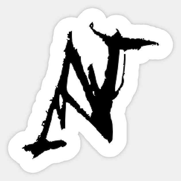 Dark and Gritty letter N from the alphabet - Alphabet Letters - Sticker ...