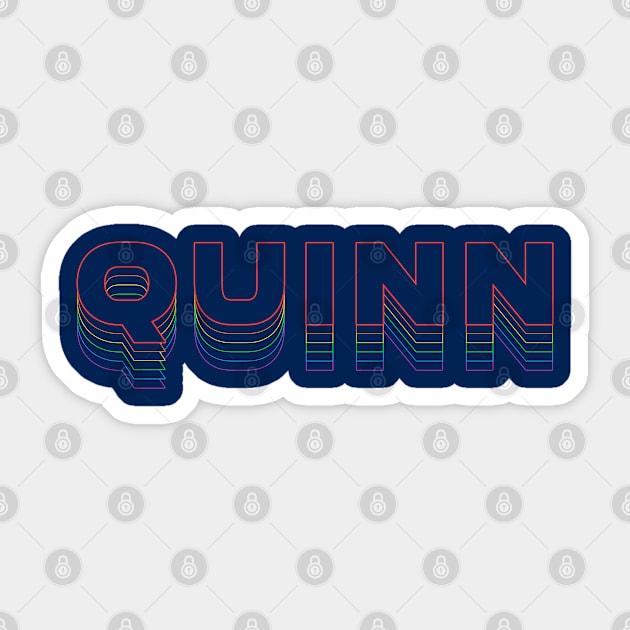 Quinn Rainbow Pattern - Quinn - Sticker | TeePublic