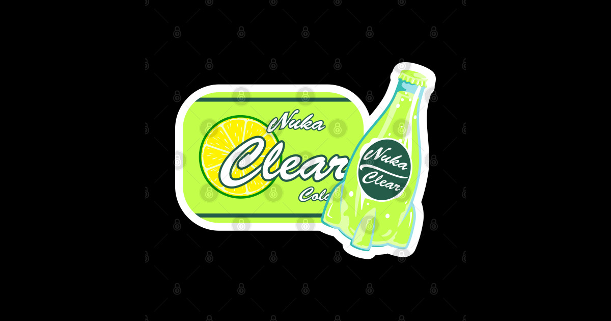 Nuka Cola Clear - Nuka Cola Clear - Sticker | TeePublic