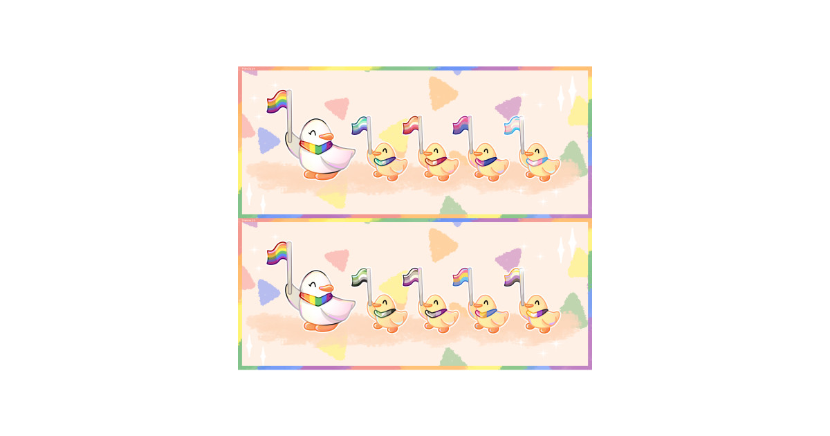 Pride Ducks Parade!!! Illustration Set - Pride Month - T-Shirt | TeePublic