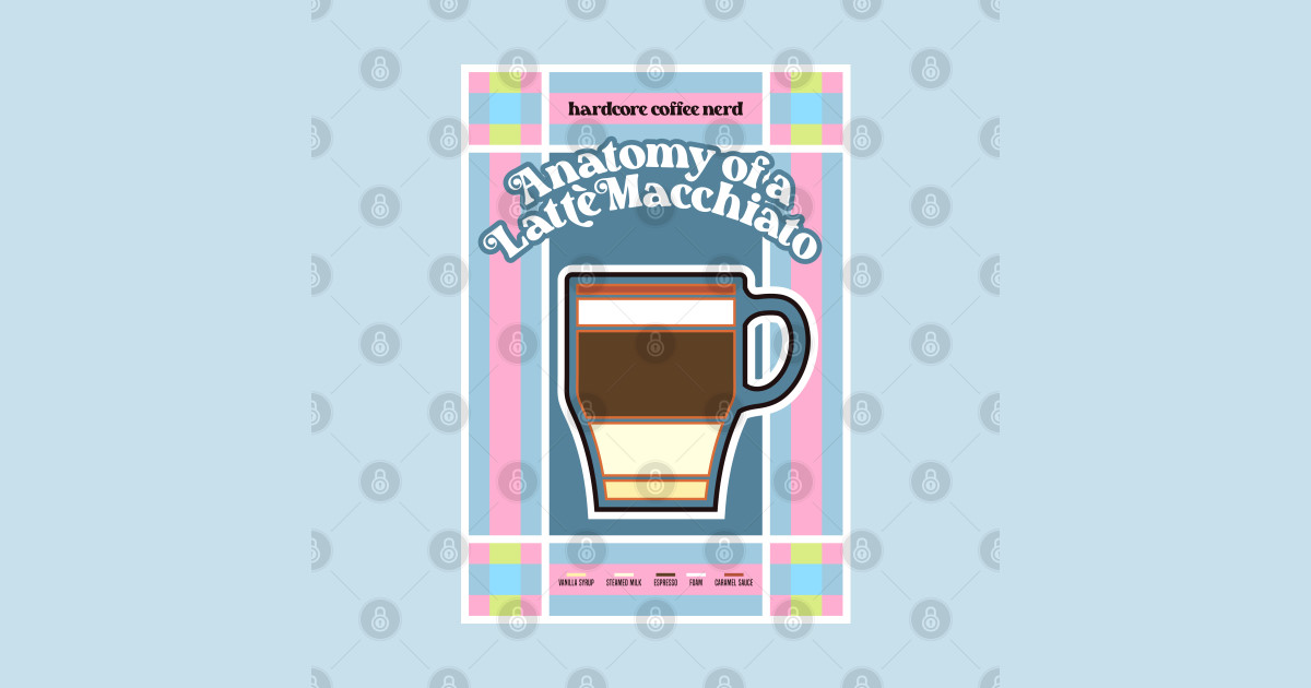 Anatomy of A Latte Macchiato - Coffee - Latte Macchiato - T-Shirt ...