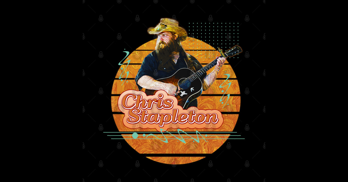 Chris Stapleton \\ Retro Art - Chris Stapleton - Sticker | TeePublic