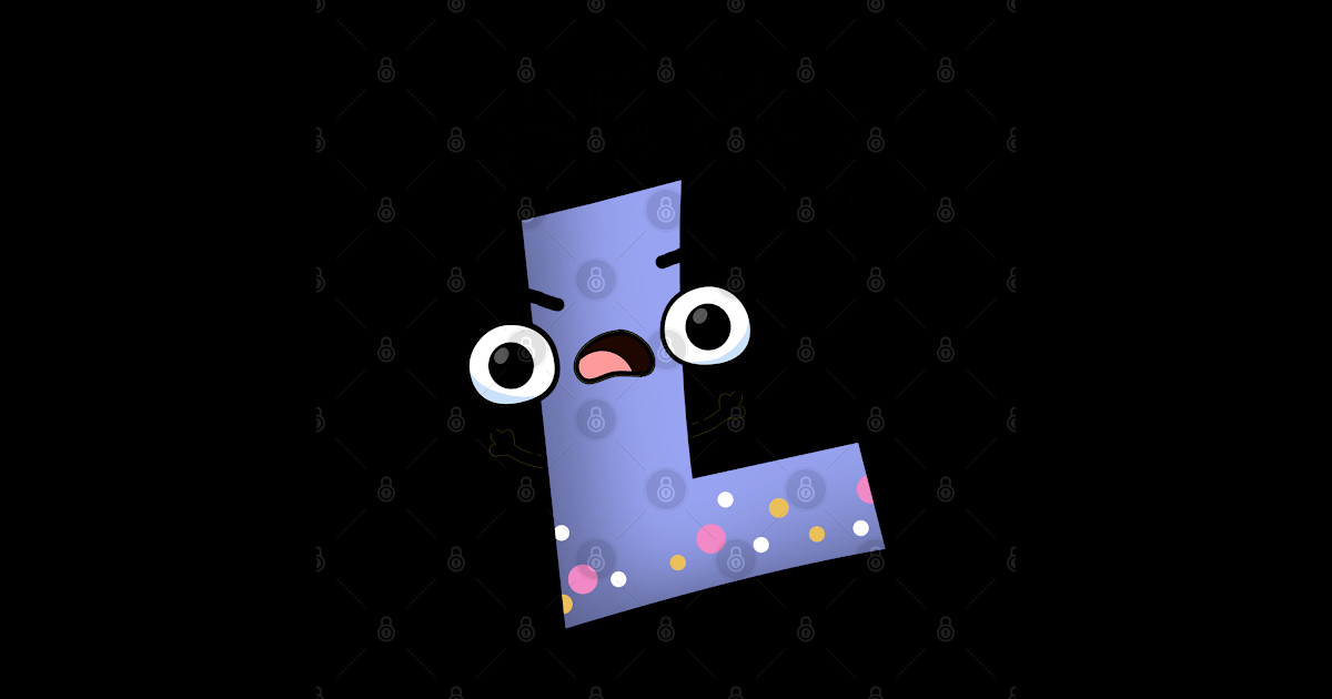What The L Funny Letter L Pun - Letter L Puns - Sticker | TeePublic