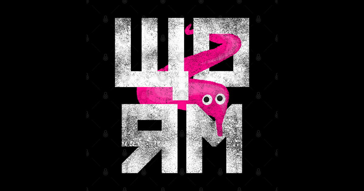 Pink Worm On A String Meme, Magic Worm Fuzzy Retro Style - Worm On A ...