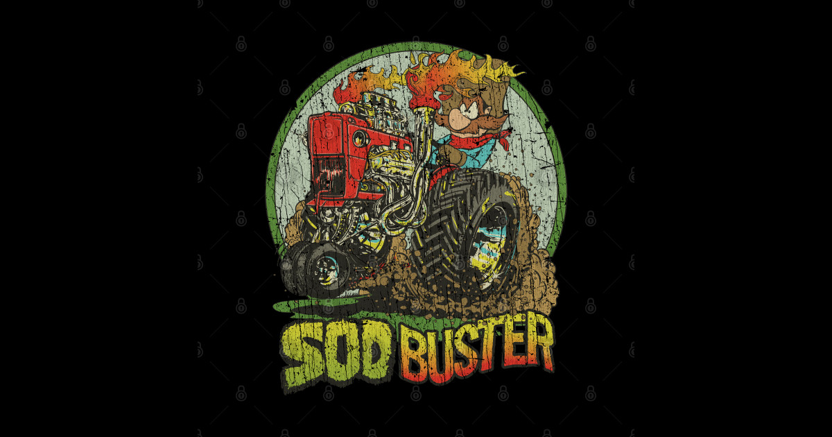 Sod Buster Hot Rod Tractor 1971 - Tractor - Sticker | TeePublic