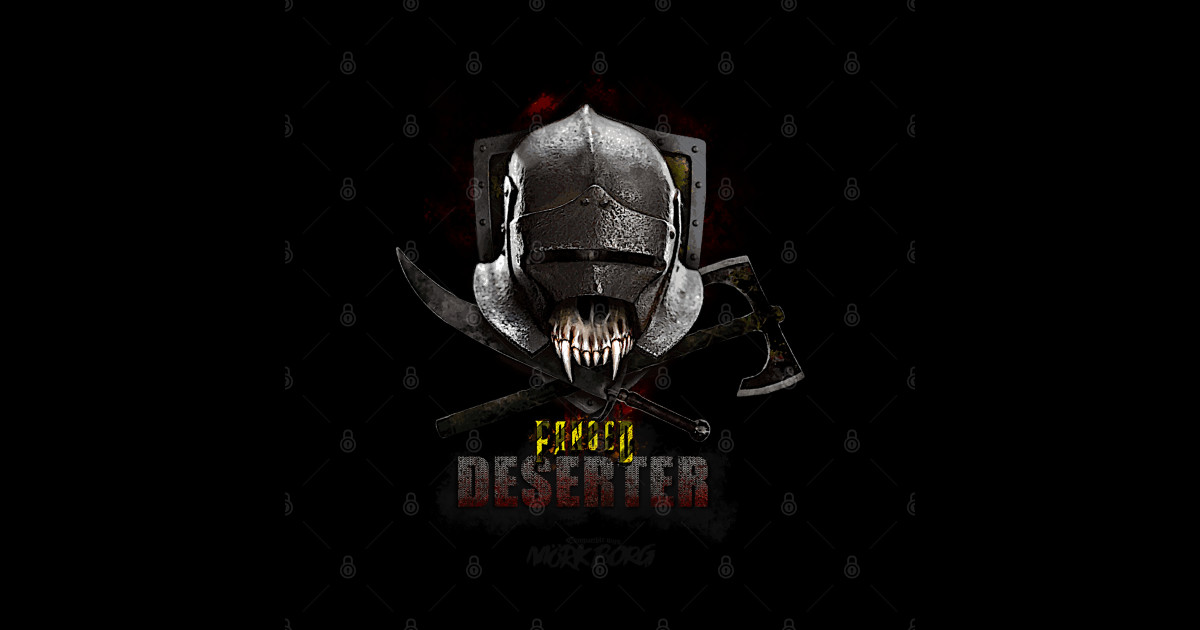 MÖRK BORG - Fanged Deserter crest - Medieval Knights - Sticker | TeePublic