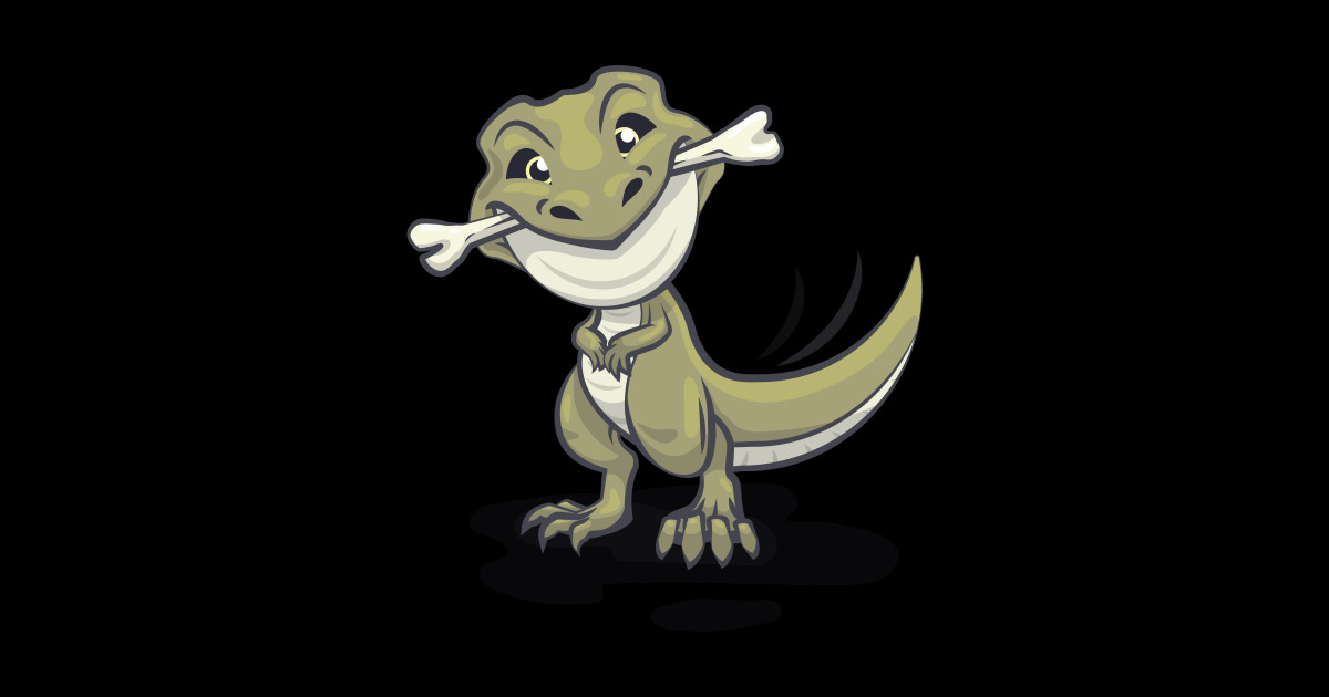 Cute T-Rex Dinosaur Wanna Play Fetch? - Dinosaur - Sticker | TeePublic