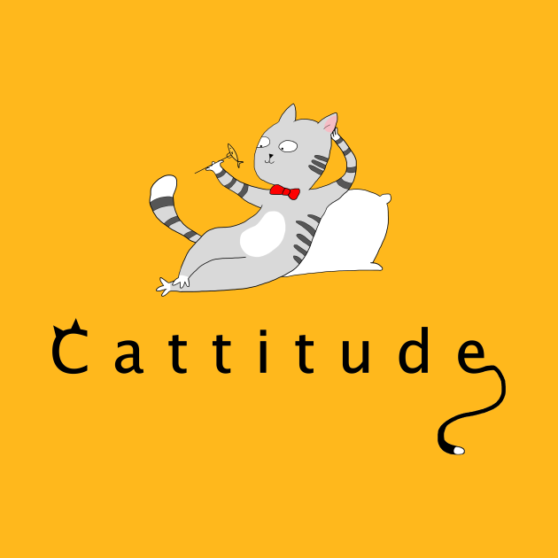 Cattitude - Cat - T-Shirt | TeePublic