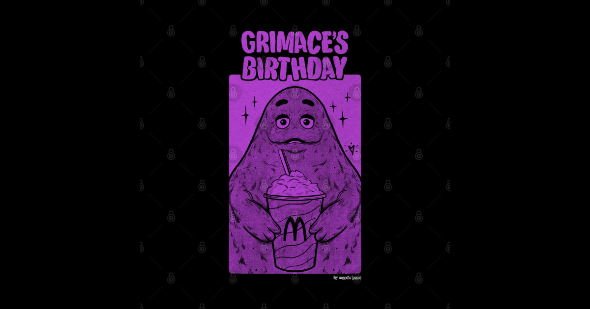 Grimace Birthday color - Grimace - Posters and Art Prints | TeePublic
