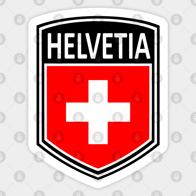 Flag Shield - Helvetia - Helvetia - Sticker | TeePublic
