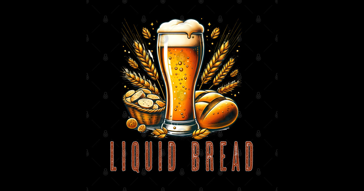 Liquid Bread - Beer Quotes - Sticker | TeePublic
