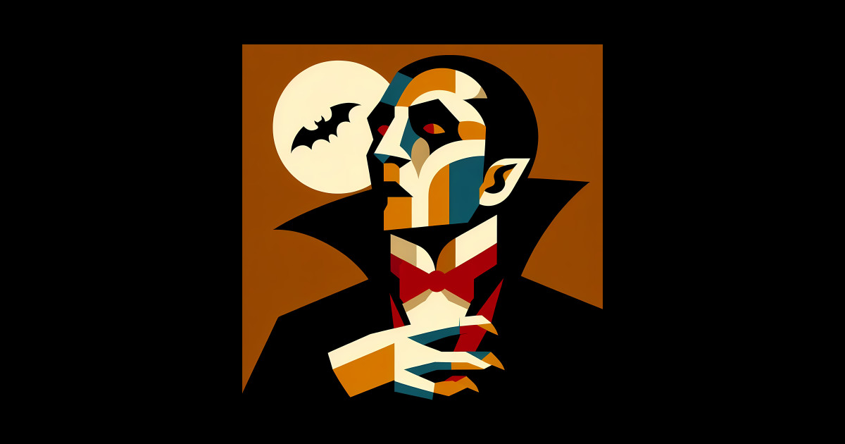 Dracula Cubism Art – Gothic Vampire Aesthetic with a Modern Twist ...