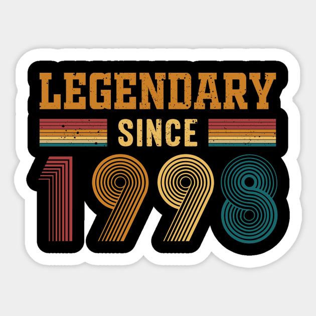Birthday Legendary Since 1998 - Birthday Legendary Since 1998 - Sticker ...