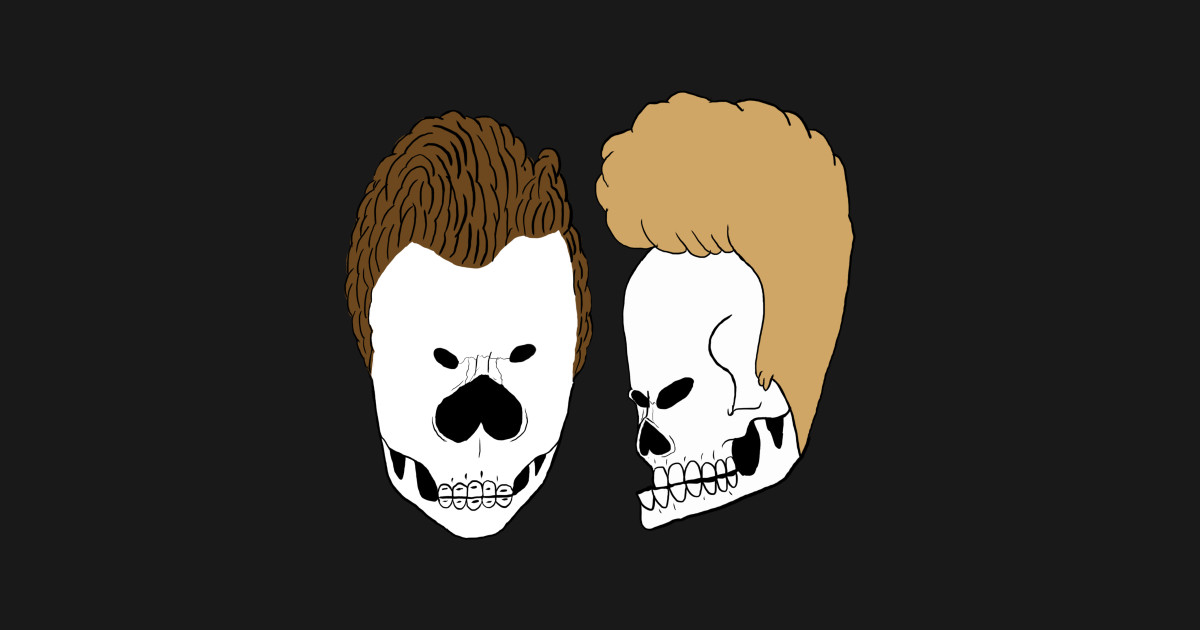 Beavis And Butthead Skulls - Beavis And Butthead - T-Shirt | TeePublic