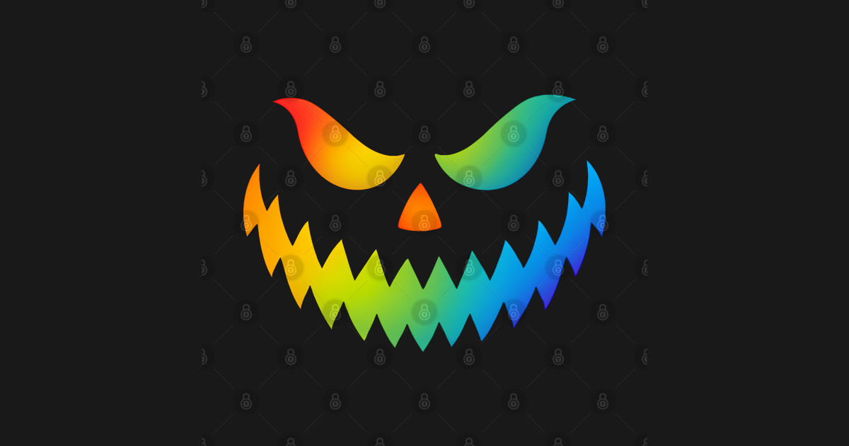 LGBTQ Gay Les Pride Jack O Lantern Pumpkin Face Halloween - Pride ...